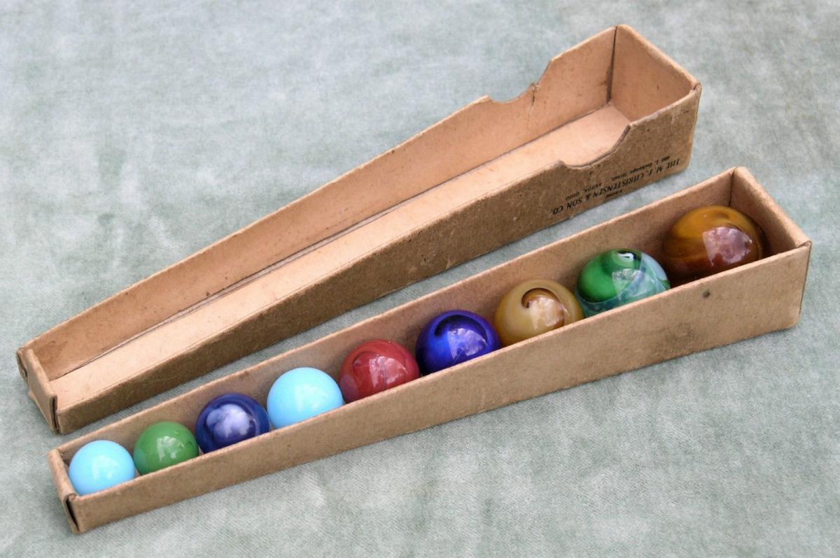 Mf Christensen 9 Graduated Marbles Box Set - Archives - Marble Connection