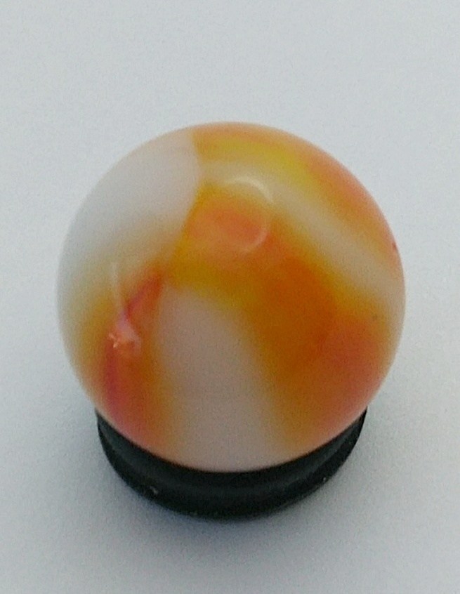 Creamsicle vibes .62 inch Orange/white swirl marble - Marble I.D.'s ...
