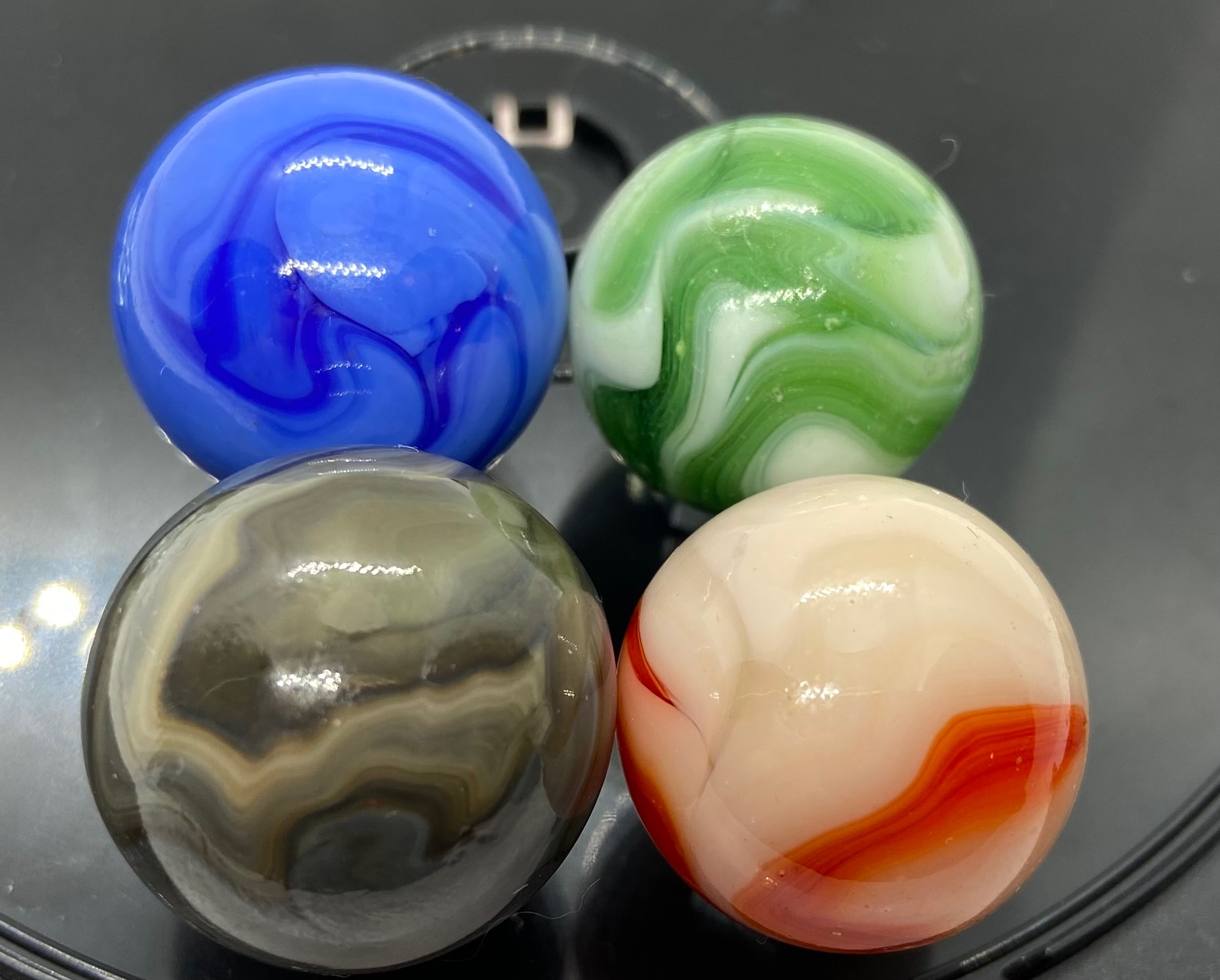 4 swirl shooters - Marble I.D.'s - Marble Connection