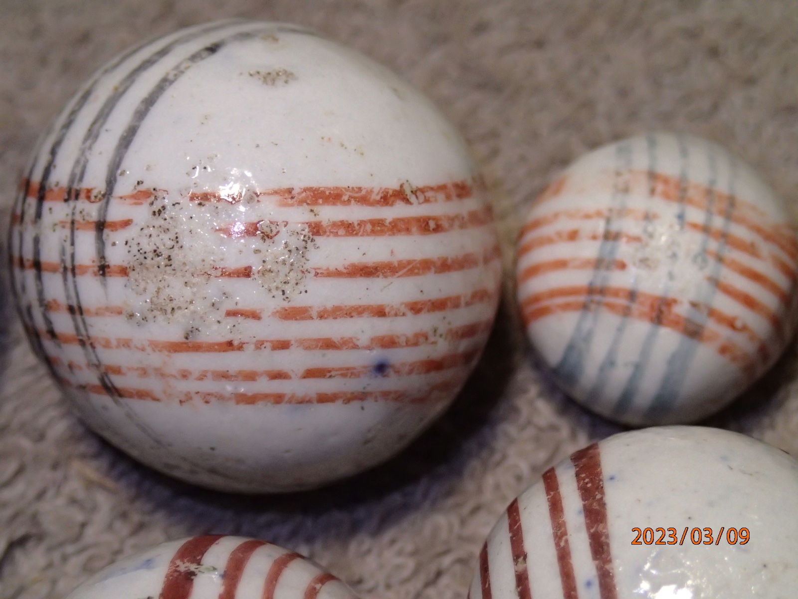 Ceramic marbles with stilt marks - General Marble & Glass Chat - Marble ...